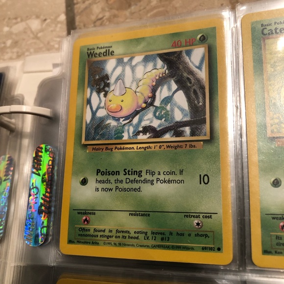 Games | 199s Rare Vintage Weedle Pokmon Card 69102 | Poshmark